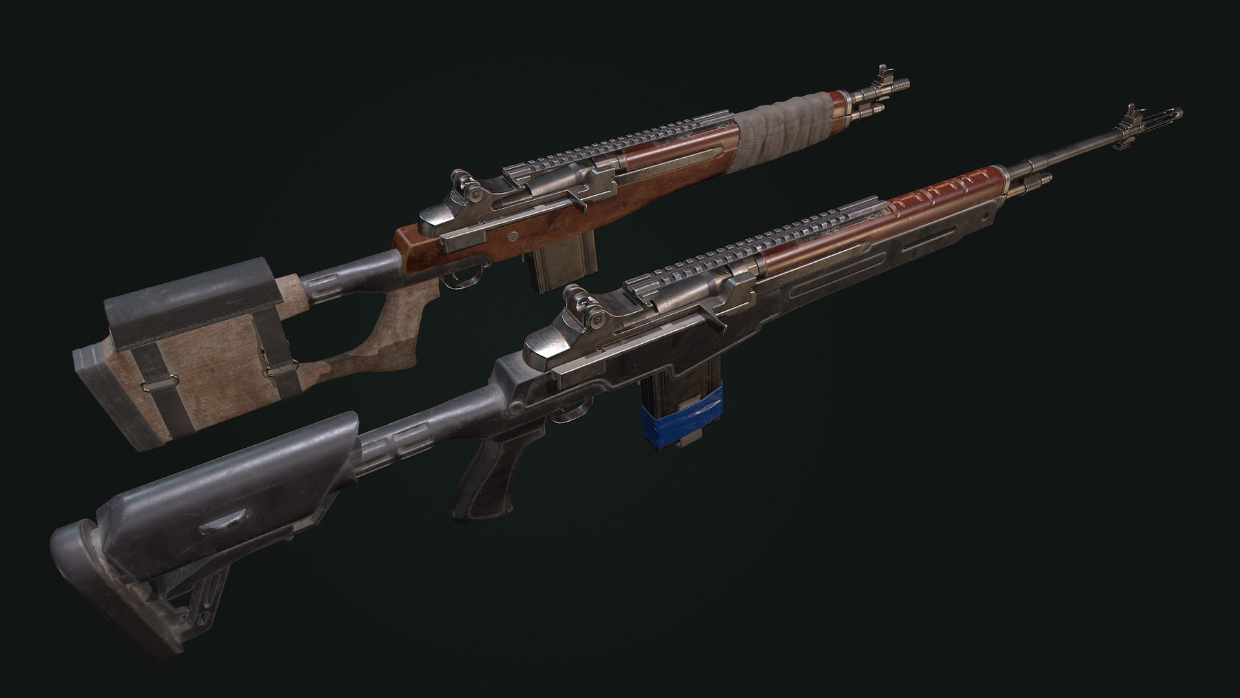 ArtStation - Tactical rifle M-14 | Game Assets