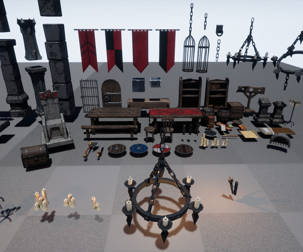 ArtStation - [UE4/UE5] Medieval Stylized Dungeon Pack | Game Assets