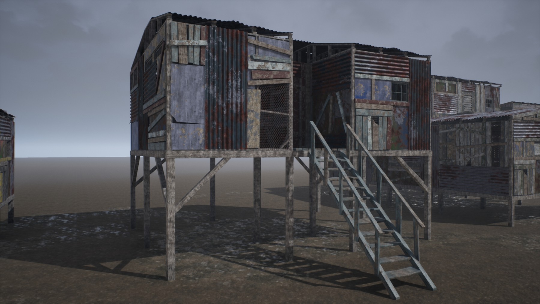 ArtStation - Modular Post-Apocalyptic Buildings | Game Assets