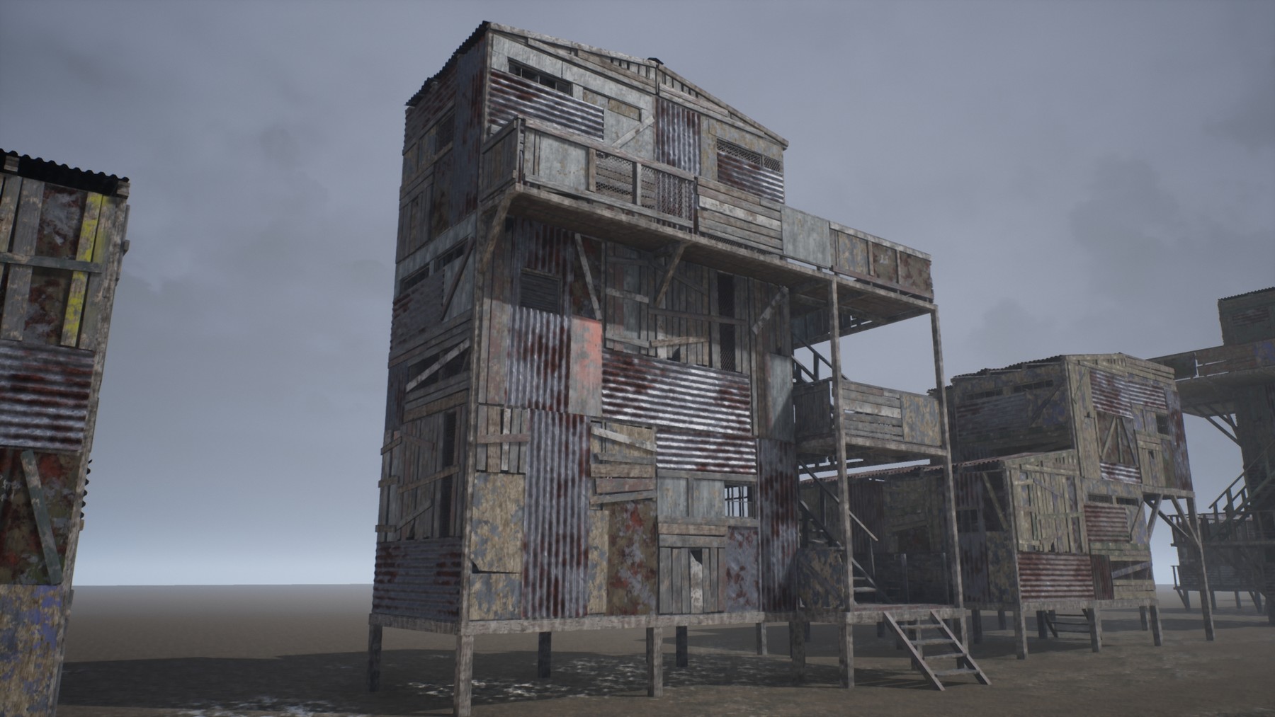 ArtStation - Modular Post-Apocalyptic Buildings | Game Assets