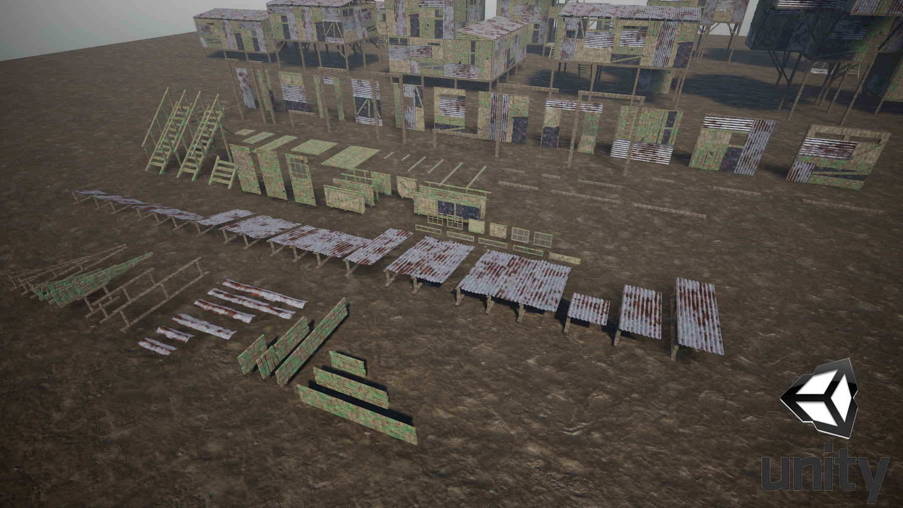 ArtStation - Modular Post-Apocalyptic Buildings | Game Assets