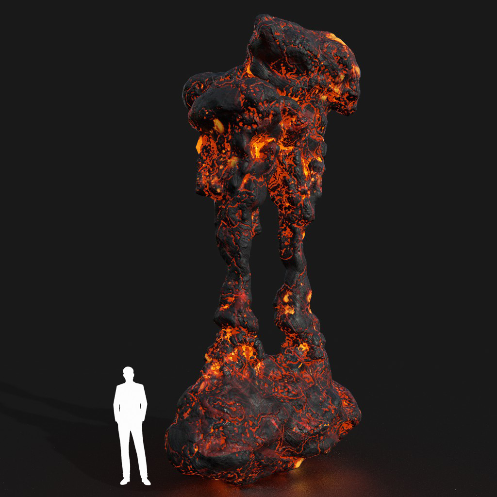 ArtStation - Low poly Lava Cave Rock Module Pack | Game Assets