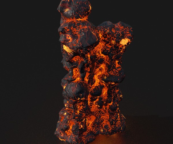 ArtStation - Low poly Lava Cave Rock Module Pack | Game Assets