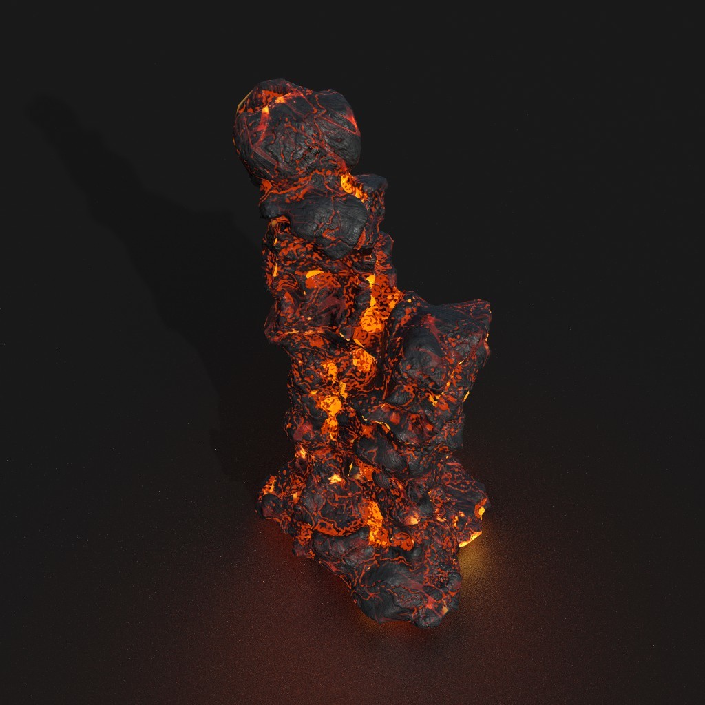 ArtStation - Low poly Lava Cave Rock Module Pack | Game Assets