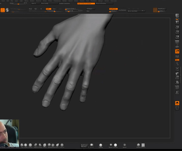 ArtStation - Anatomy sculpting live in Zbrush - Hand, Head and whole ...