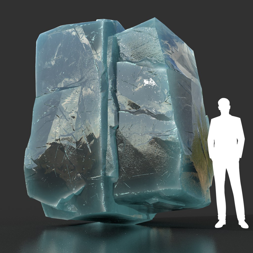 ArtStation - Low poly Ice Block Pack 3D Model Collection | Game Assets