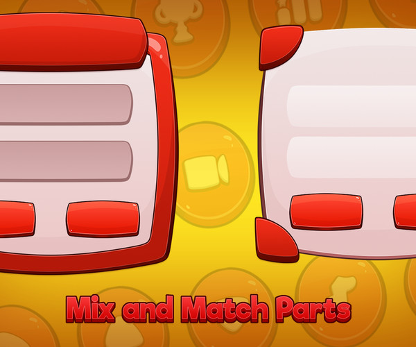 ArtStation - Cute Menu GUI Kit | Game Assets