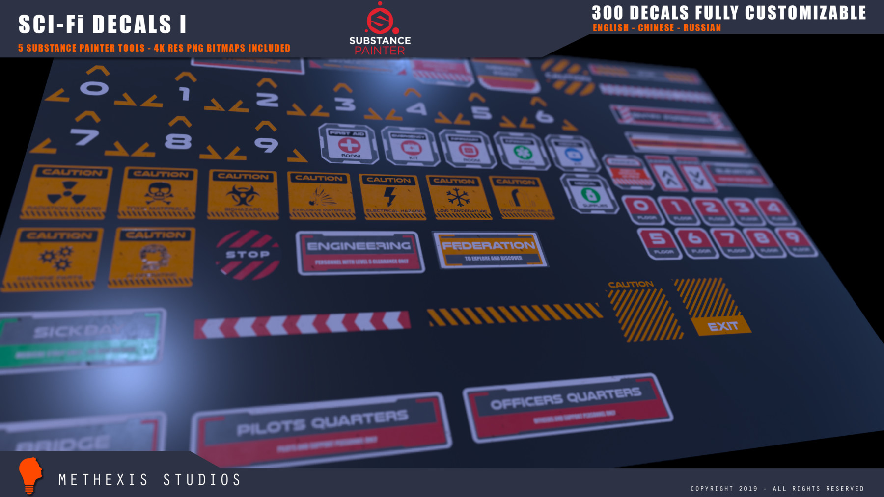 ArtStation - Sci-Fi Decals I | Game Assets