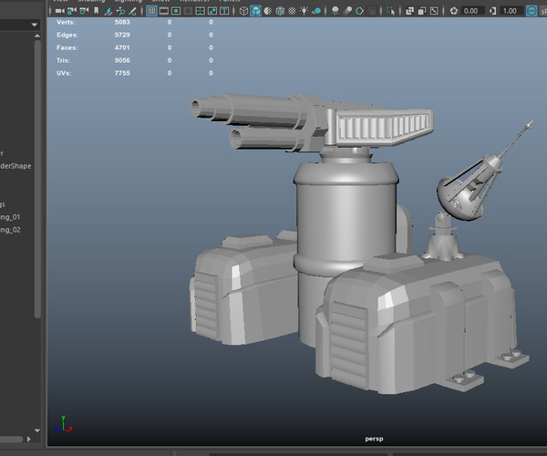 ArtStation - Sci-Fi Flamethrower Tower | Game Assets