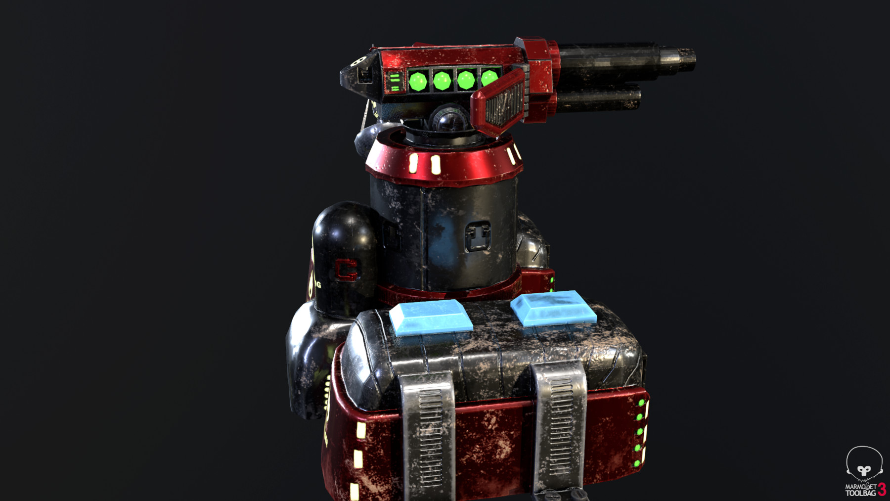 ArtStation - Sci-Fi Flamethrower Tower | Game Assets