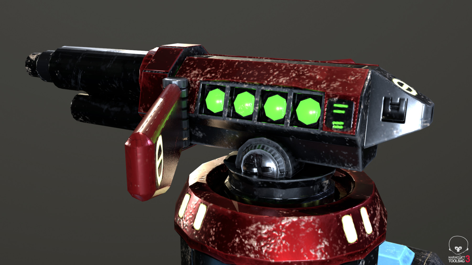 ArtStation - Sci-Fi Flamethrower Tower | Game Assets