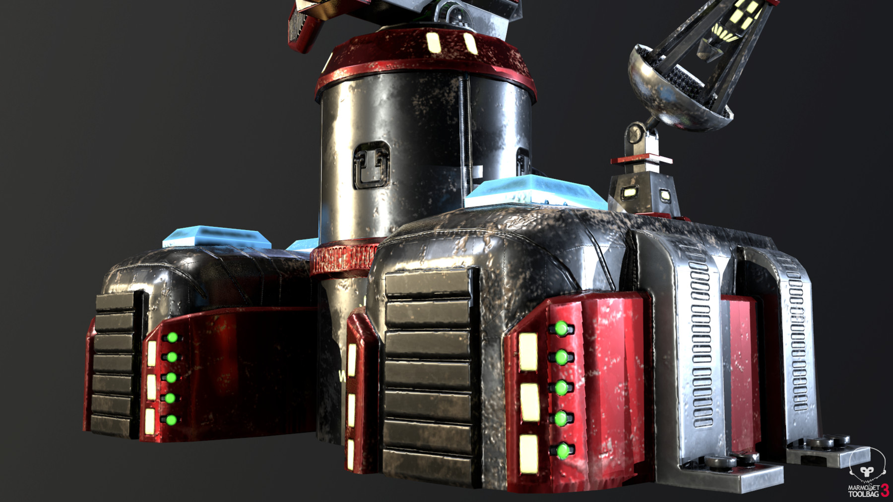 ArtStation - Sci-Fi Flamethrower Tower | Game Assets