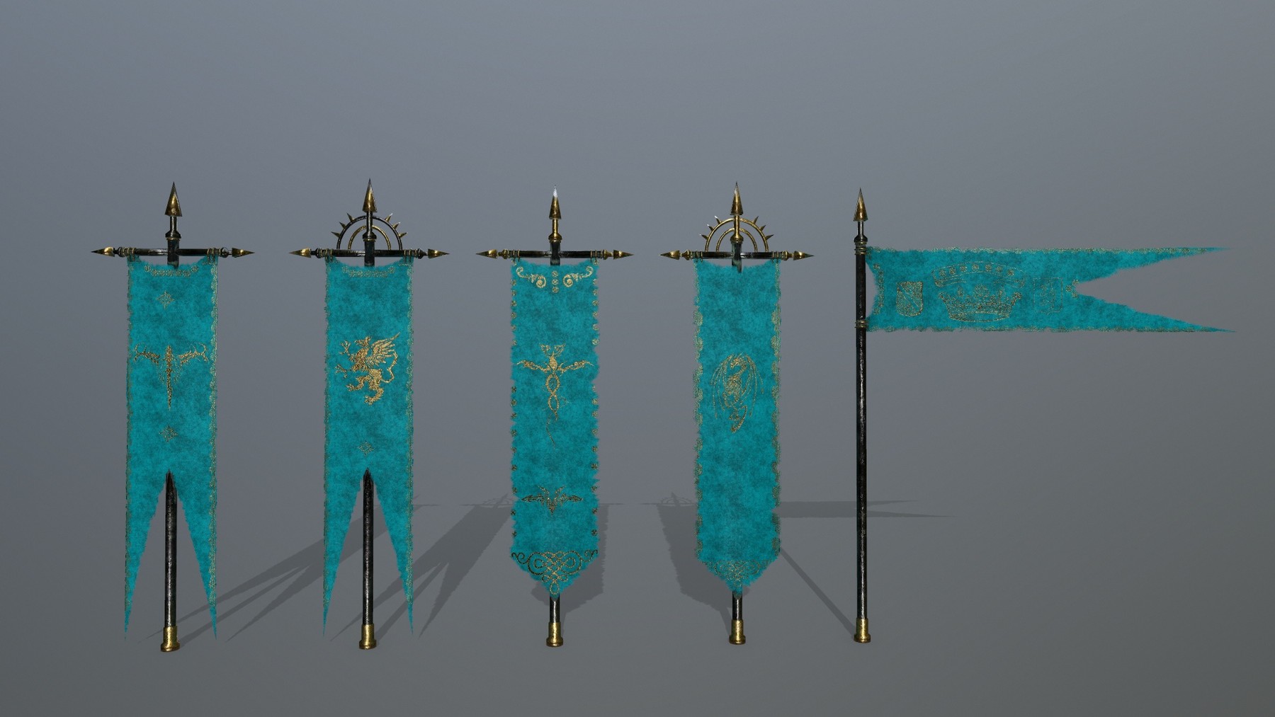 ArtStation - flag set | Game Assets