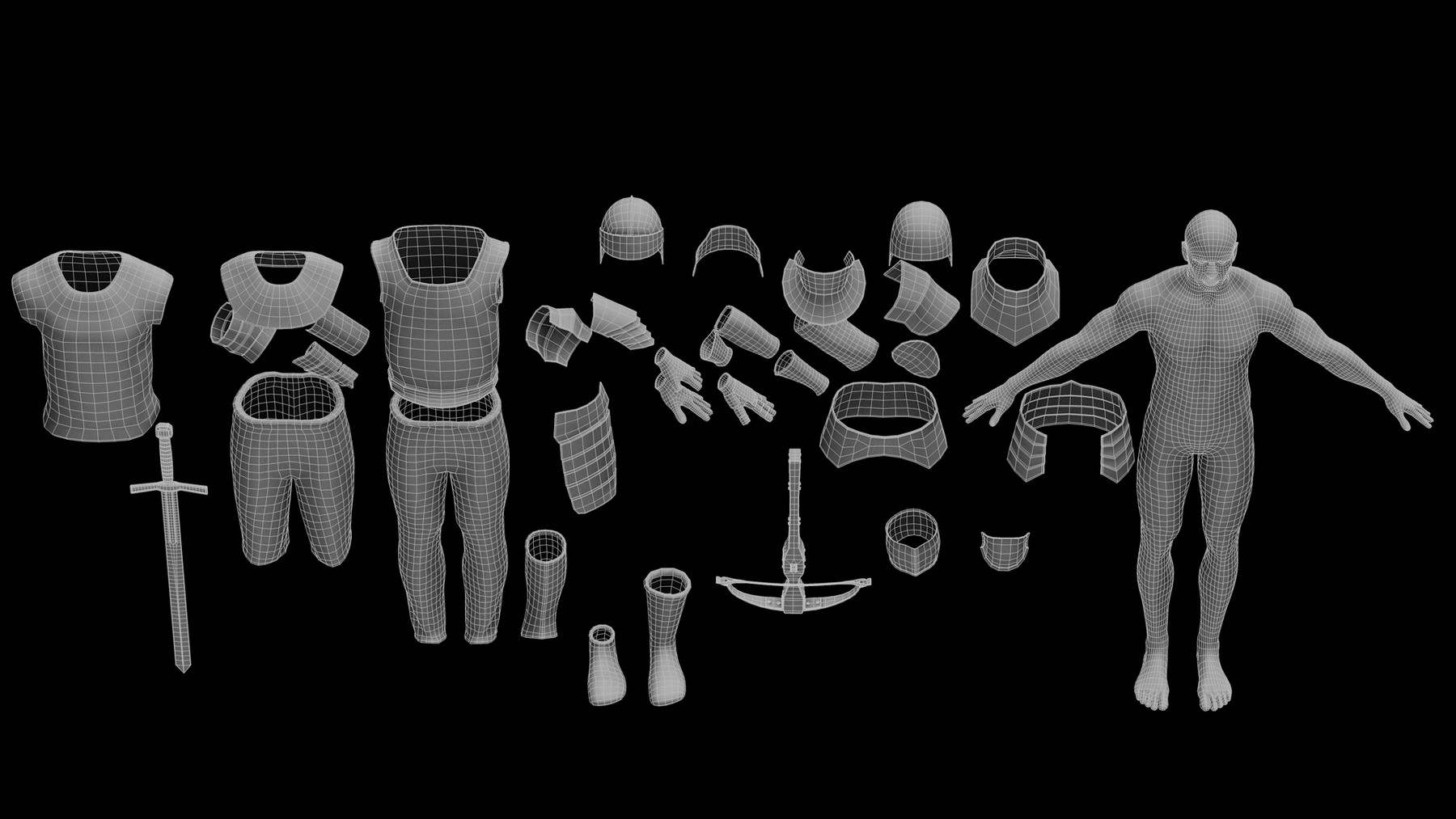 ArtStation - Medieval Character base model Kit | Resources