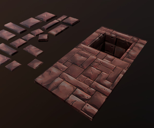 ArtStation - Modular Stylized Handpainted Dungeon | Game Assets