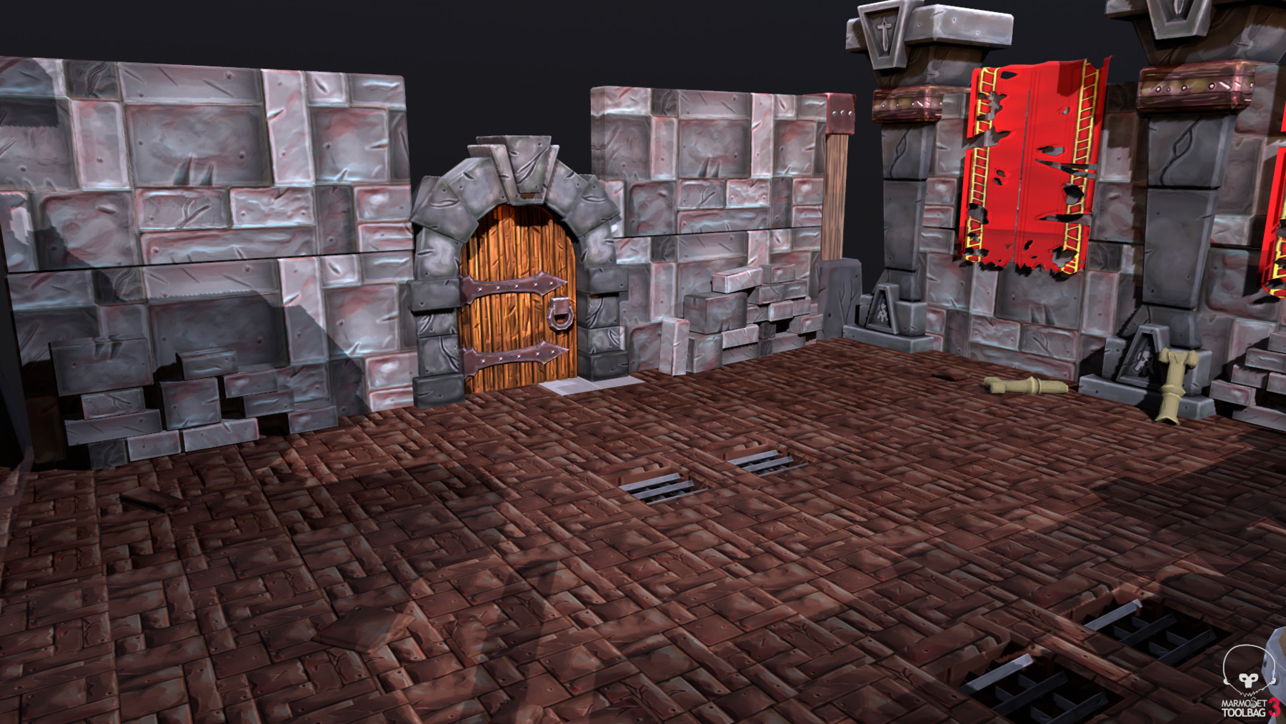 ArtStation - Modular Stylized Handpainted Dungeon | Game Assets