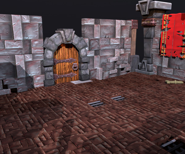 ArtStation - Modular Stylized Handpainted Dungeon | Game Assets