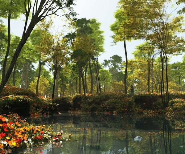 ArtStation - Sweet spring in Vue | Resources