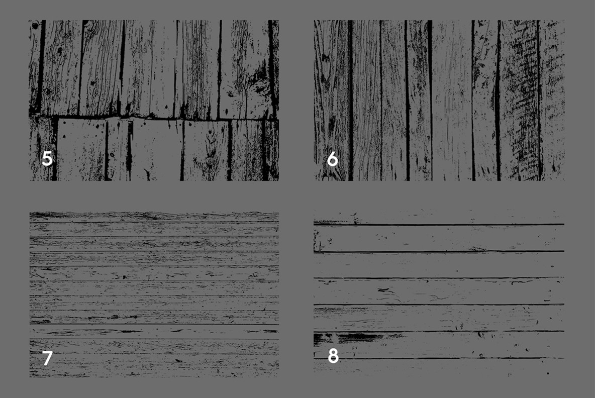 ArtStation - 20 Weathered Wood Texture Overlays | Brushes