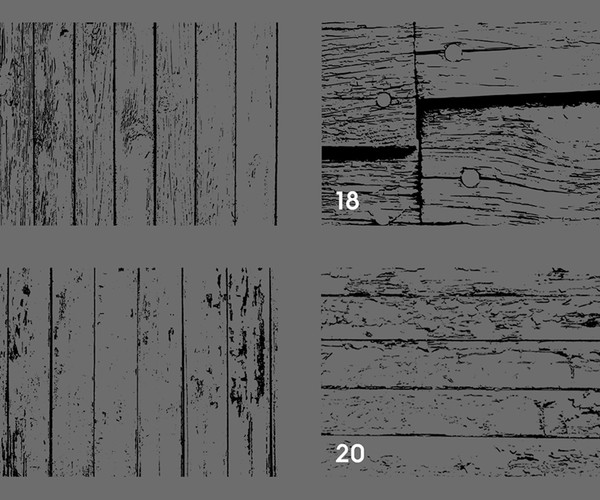 ArtStation - 20 Weathered Wood Texture Overlays | Brushes