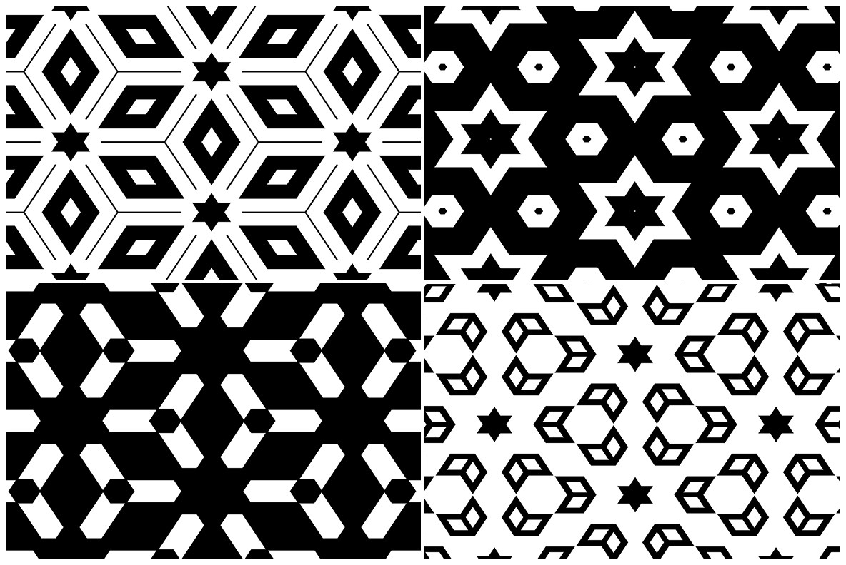 ArtStation - 20 Monochrome Geometric Backgrounds | Artworks