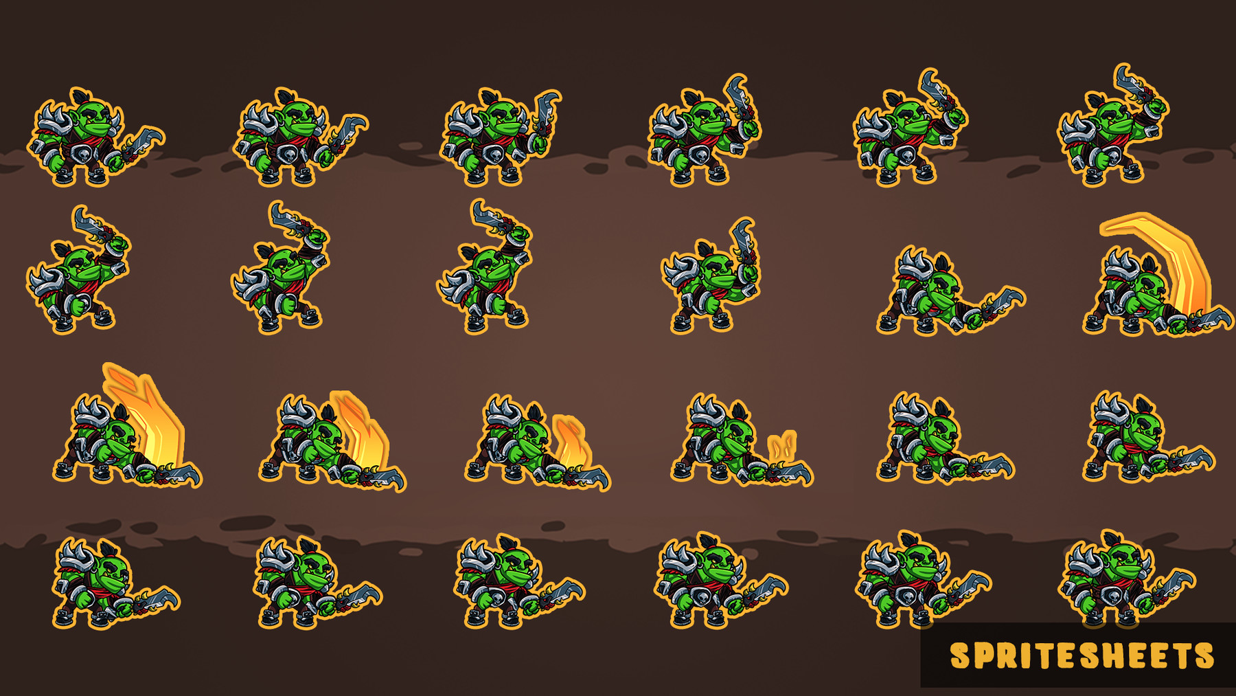 ArtStation - Orc Conqueror 2D Character | Game Assets