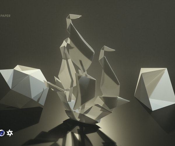 ArtStation - Origami Paper Shader (C4D Octane) | Resources