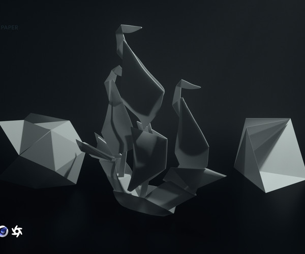 ArtStation - Origami Paper Shader (C4D Octane) | Resources