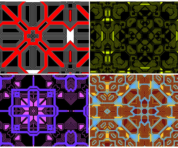 ArtStation - 10 Techno Pattern Backgrounds | Artworks