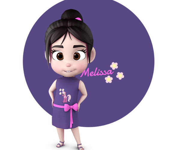 ArtStation - Melissa Stylised Female Kid 3D Character | Game Assets