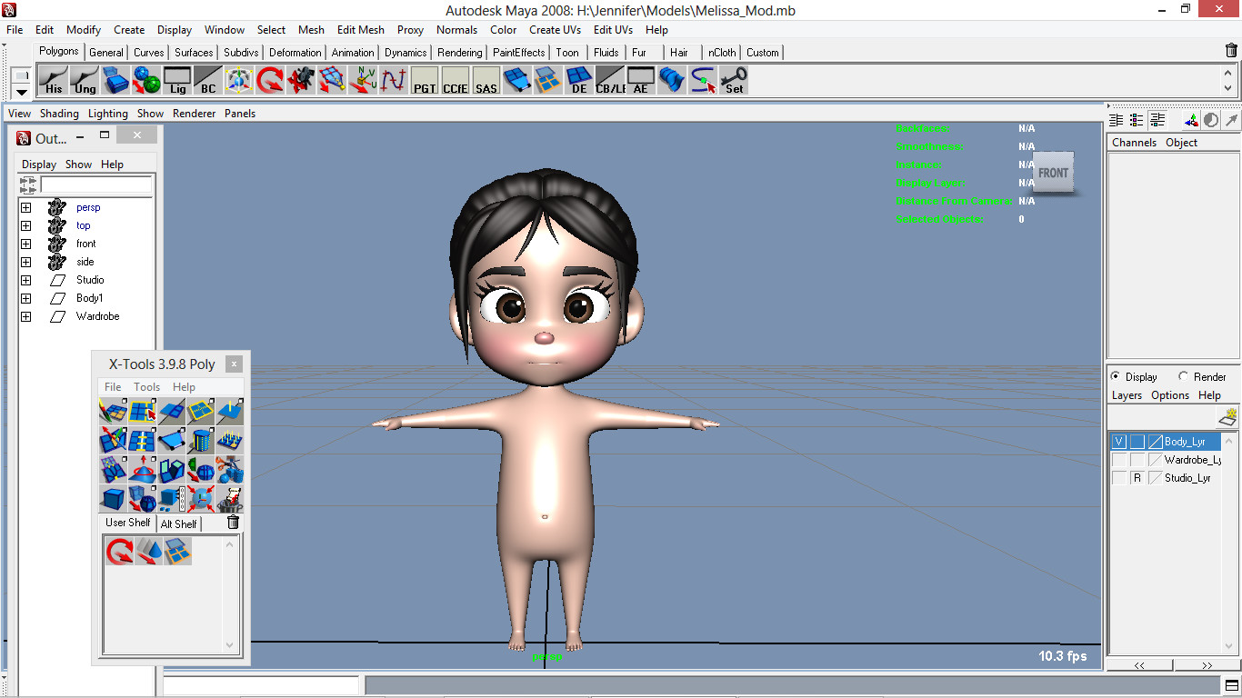 ArtStation - Melissa Stylised Female Kid 3D Character | Game Assets