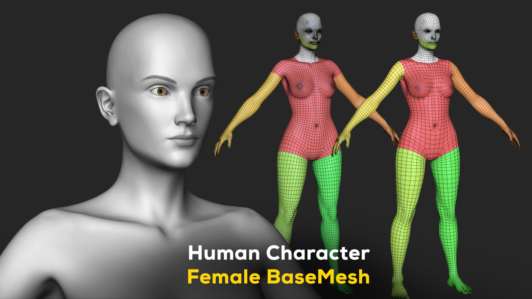 ArtStation - Human Character Female BaseMesh - Woman Body | Resources