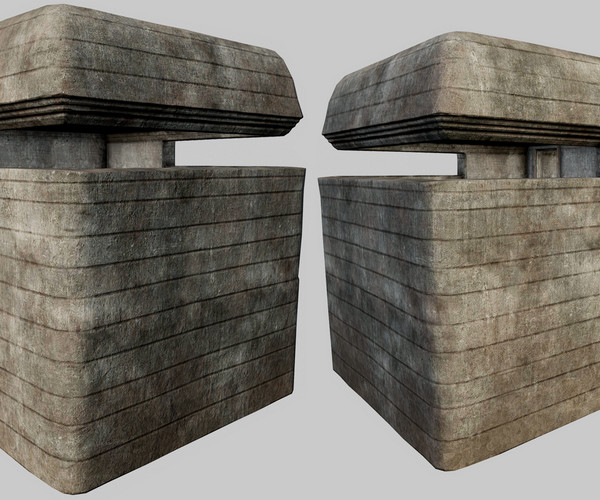 ArtStation - Concrete Bunker 01 PBR | Game Assets