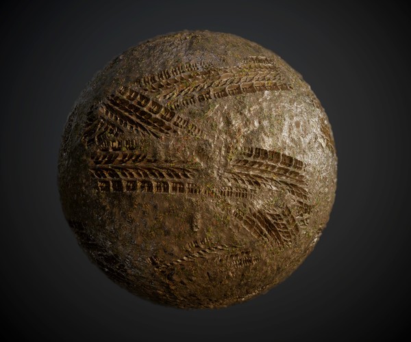 ArtStation - Grass Ground Mud Dirt Tire Tracks Seamless PBR Texture ...