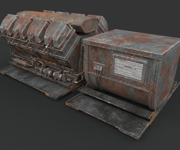 ArtStation - Rusted machinery device | Game Assets