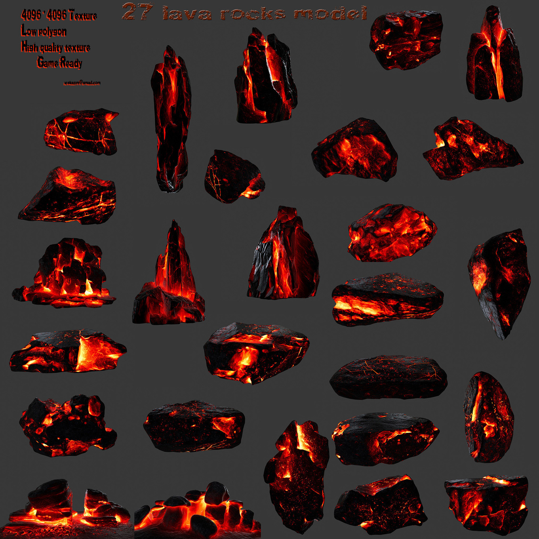 ArtStation - lava rocks | Resources