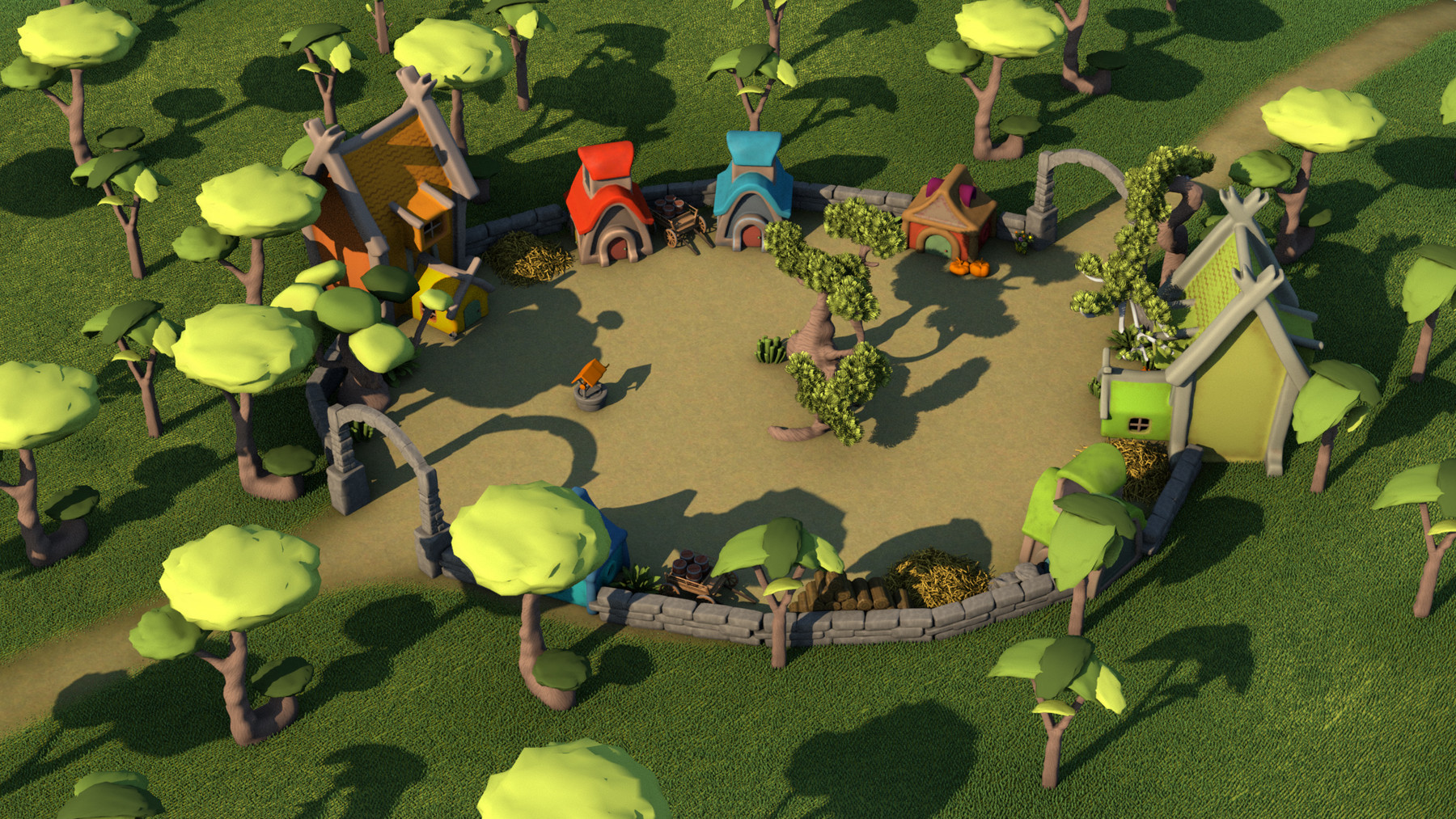 ArtStation - Cartoon Village | Resources