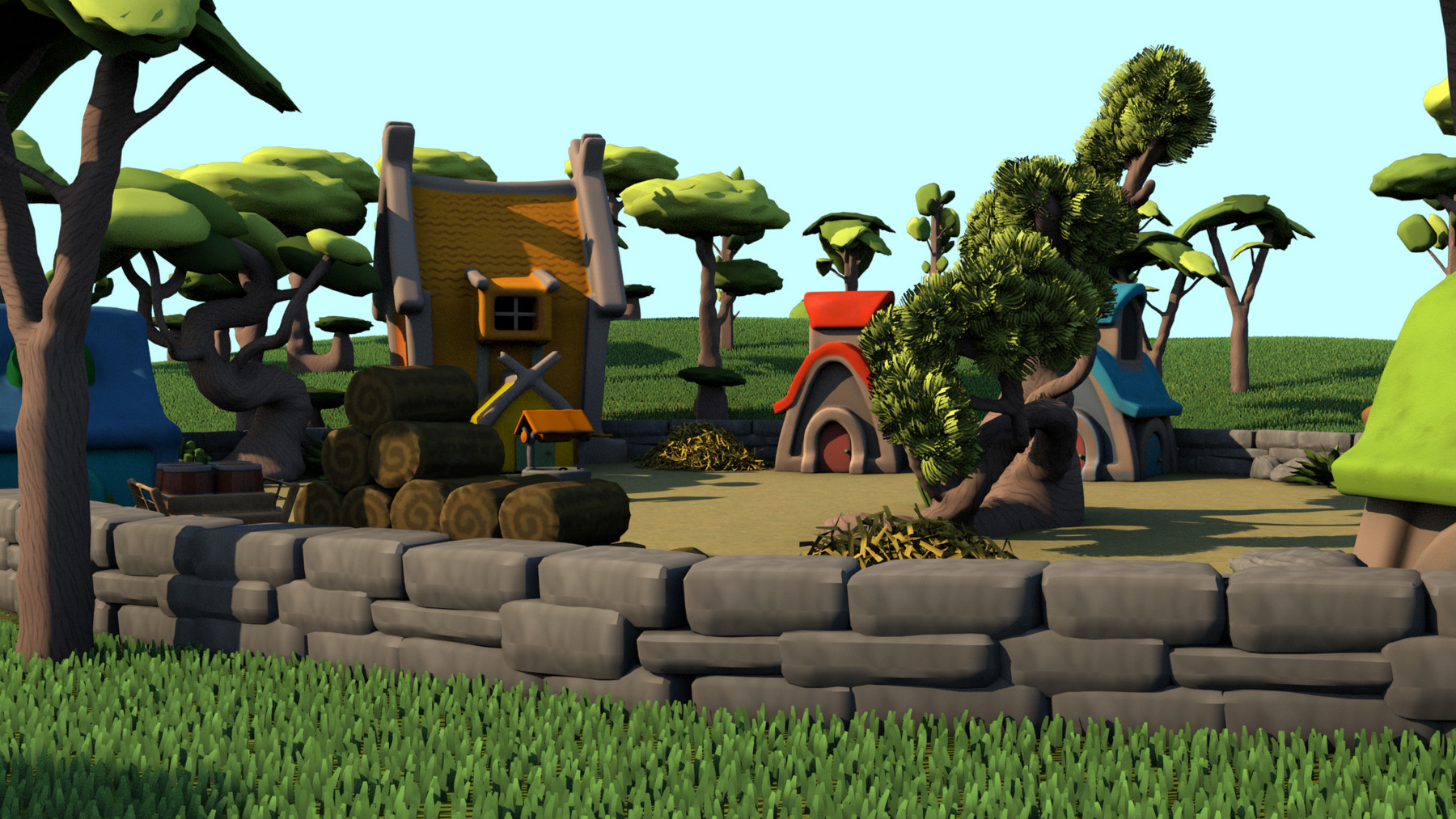 ArtStation - Cartoon Village | Resources