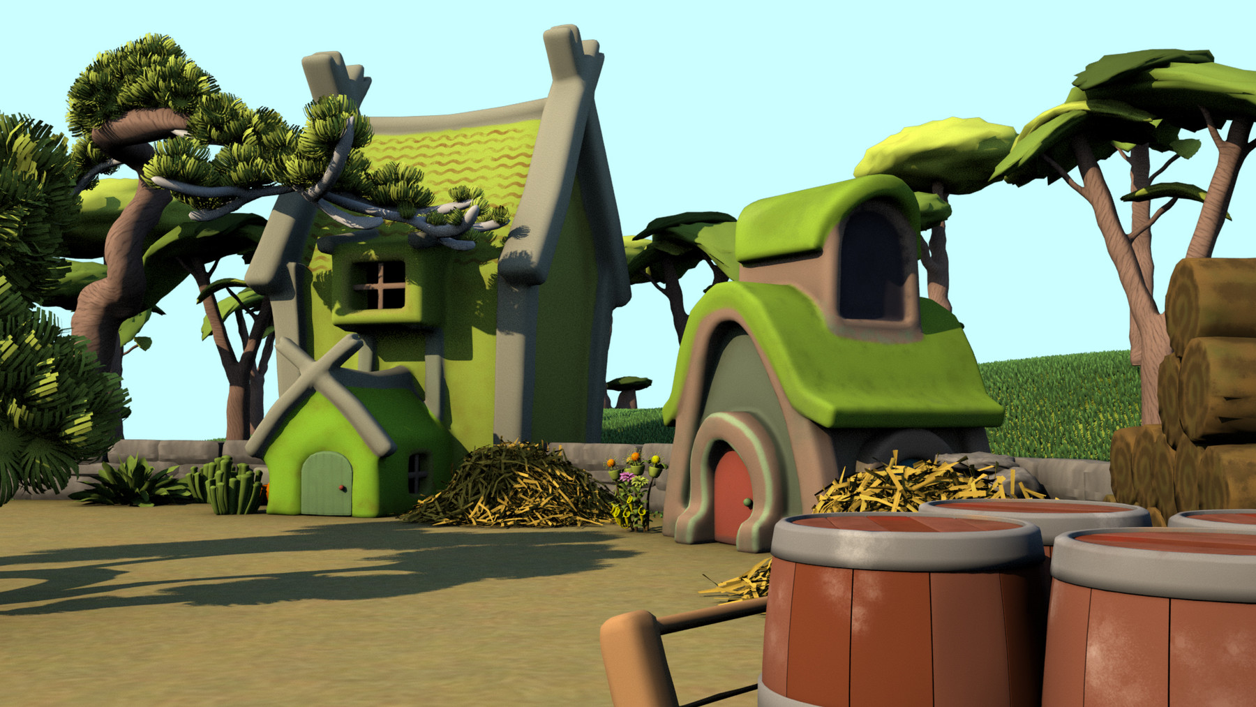 ArtStation - Cartoon Village | Resources