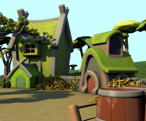 ArtStation - Cartoon Village | Resources