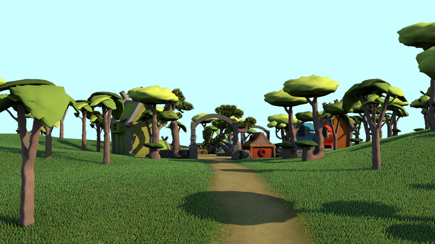 ArtStation - Cartoon Village | Resources