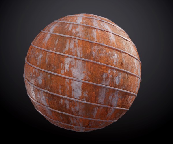ArtStation - Red Rusty Metal Pipe Seamless PBR Texture | Game Assets