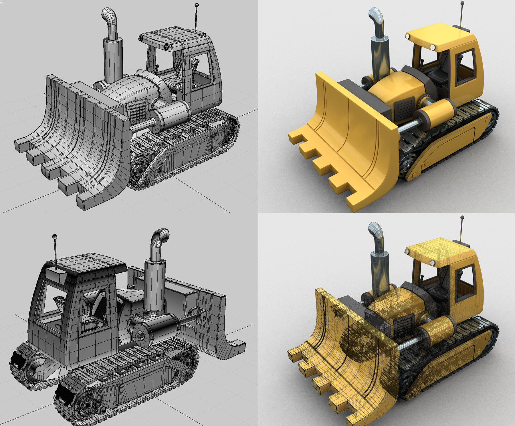 ArtStation - 3D Cartoon bulldozer | Resources