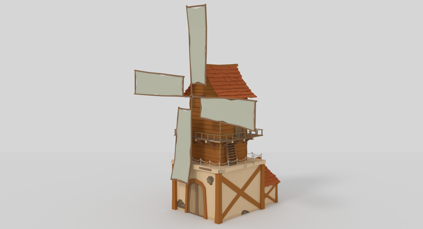 ArtStation - WindMill LowPoly | Game Assets