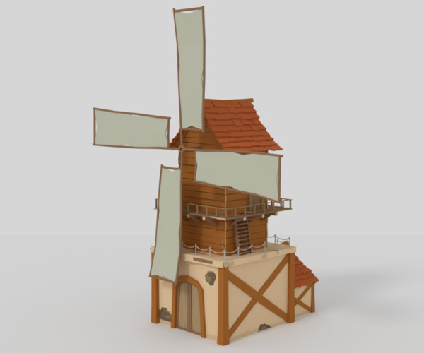 ArtStation - WindMill LowPoly | Game Assets