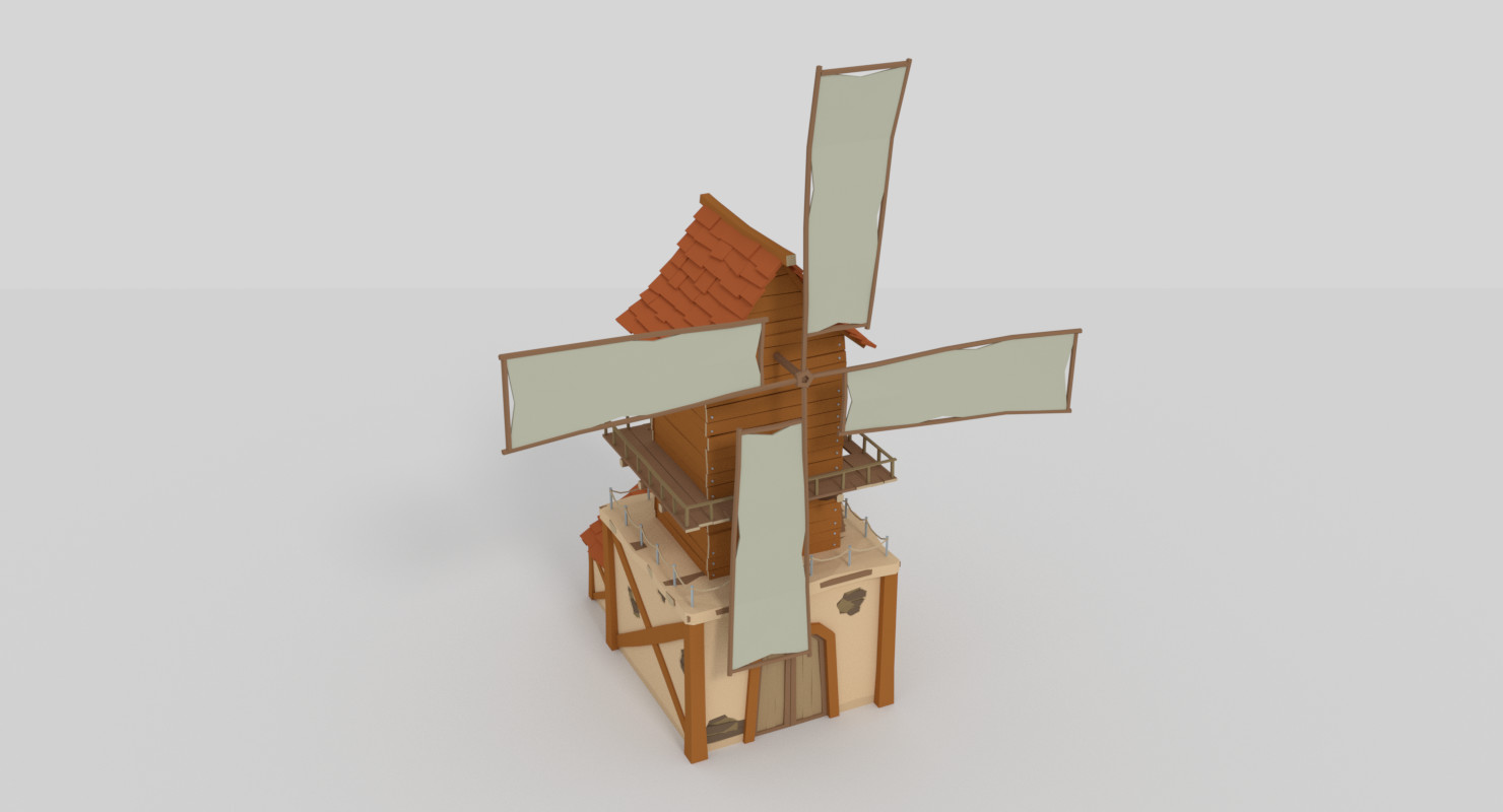 ArtStation - WindMill LowPoly | Game Assets