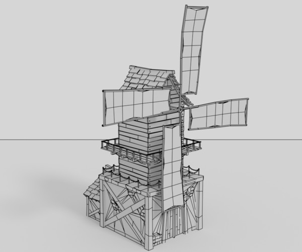 ArtStation - WindMill LowPoly | Game Assets