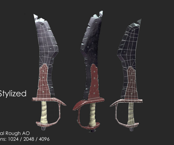 ArtStation - Low-Poly Stylized Sword | Game Assets