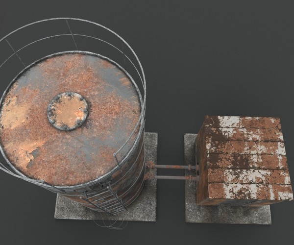 ArtStation - Rusted liquid storage | Game Assets