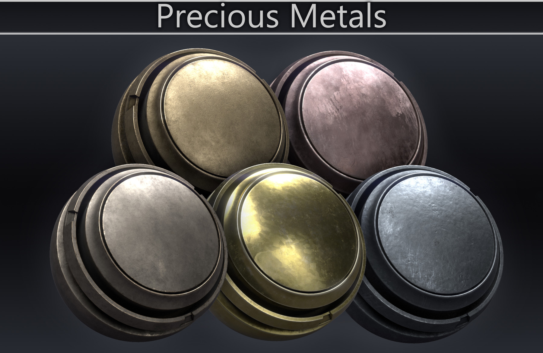 ArtStation - Metals - 10 Smart Materials | Game Assets